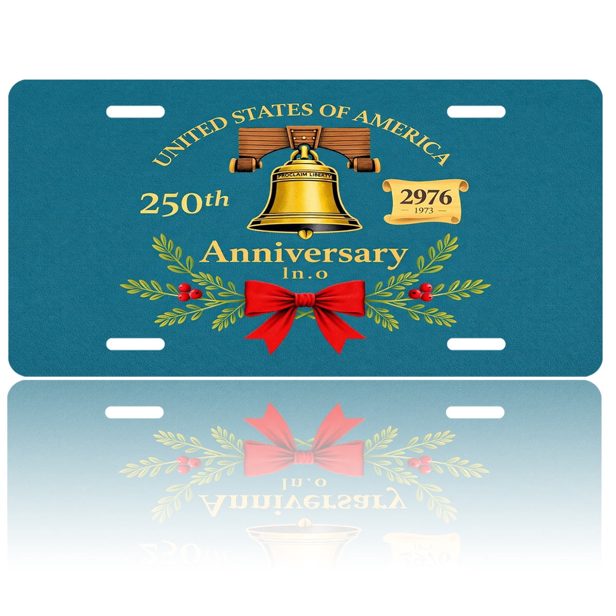 1pc Patriotic License Plate USA 250th Anniversary Aluminum Metal Car ...