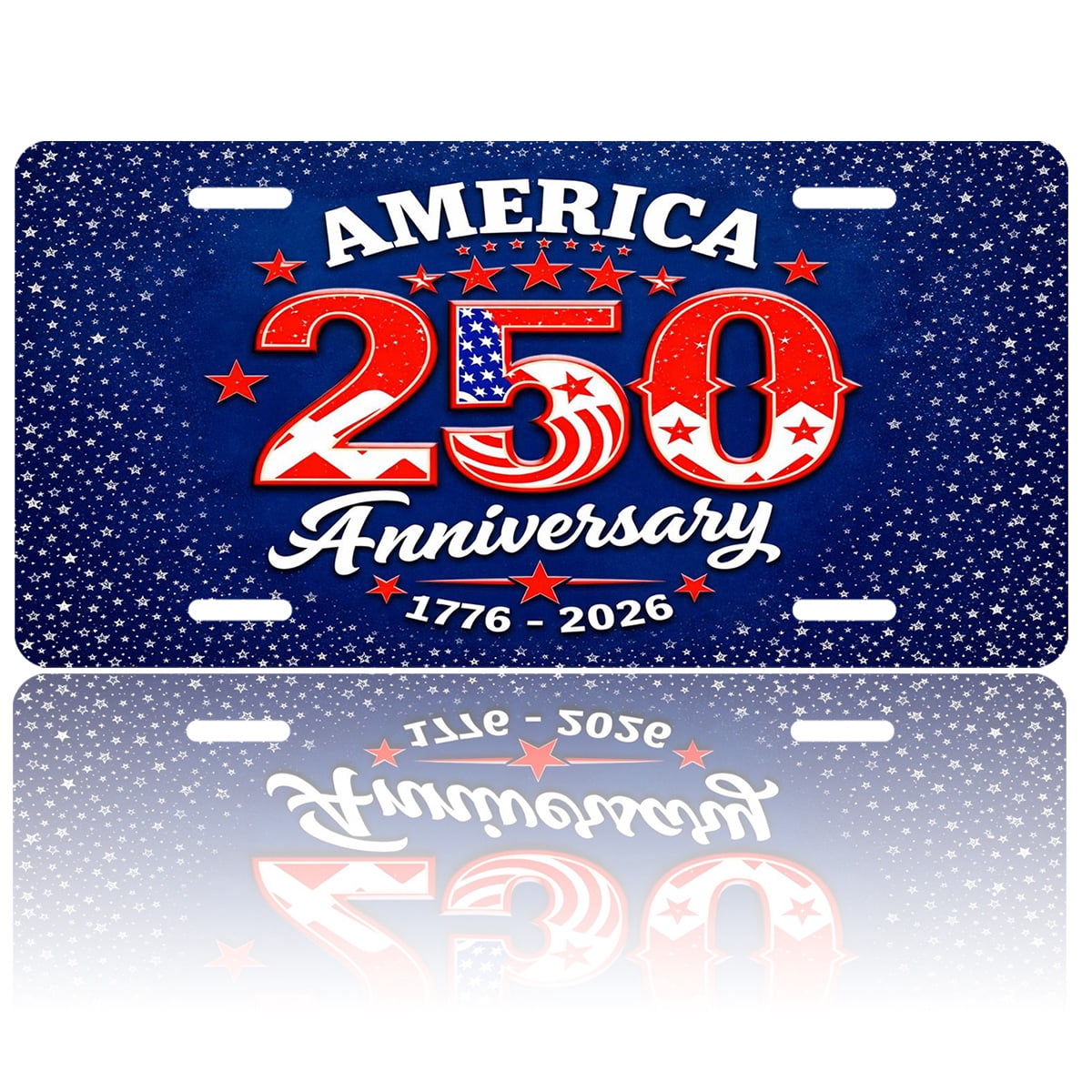 1pc Patriotic License Plate USA 250th Anniversary Aluminum Metal Car ...