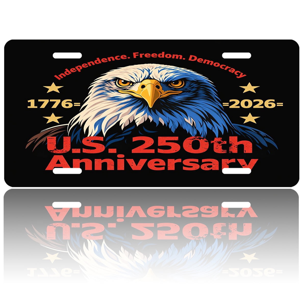 1pc Patriotic License Plate USA 250th Anniversary Aluminum Metal Car ...