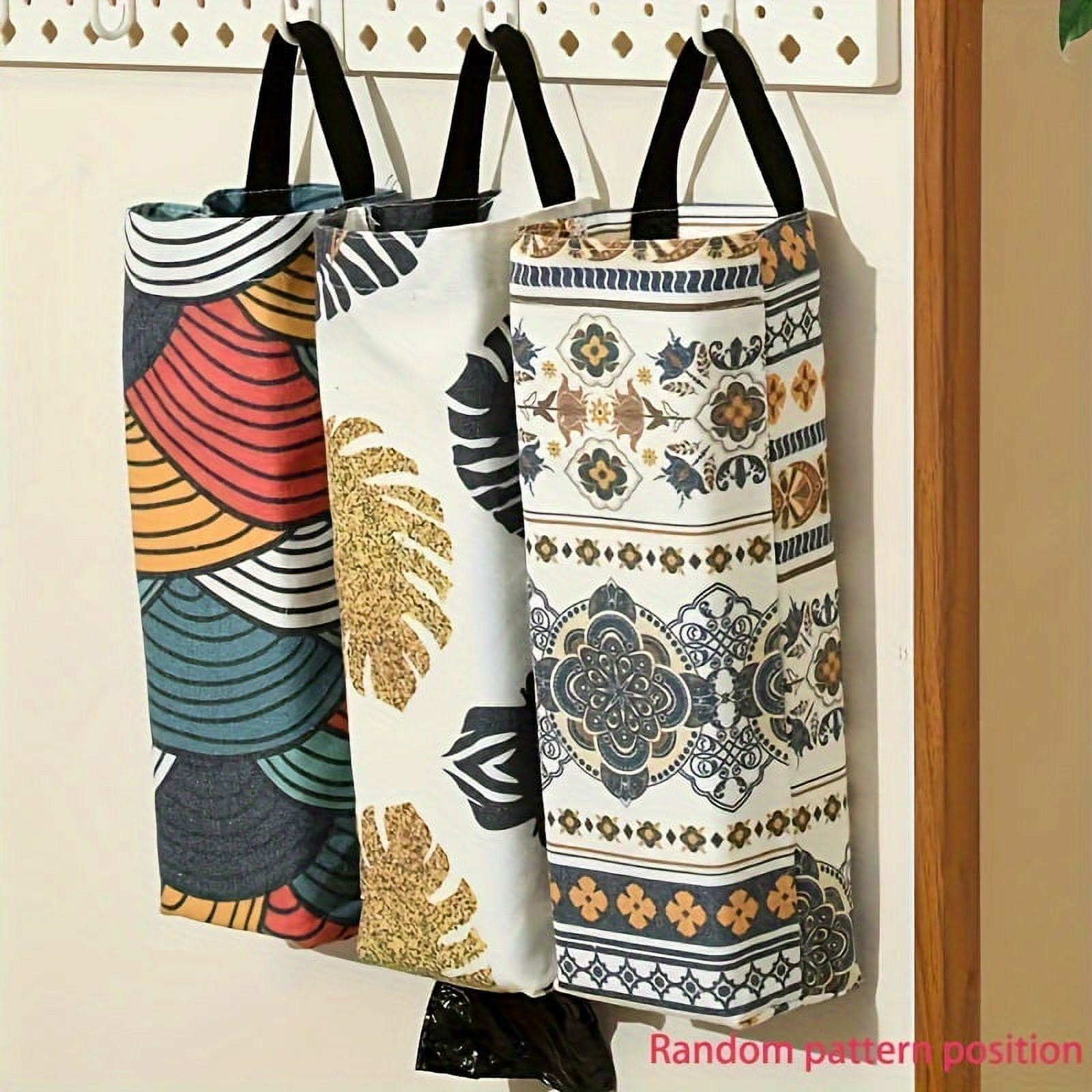 1pc Plastic Bag Holder, Kitchen Wall-Mounted Garbage Bag Storage Bag ...