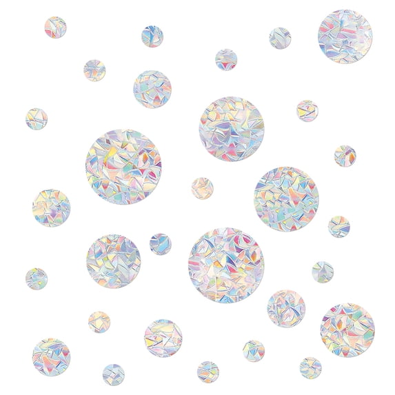 1pc Plastic Colored Laser Stained Window Film Static Stickers Rainbow ...