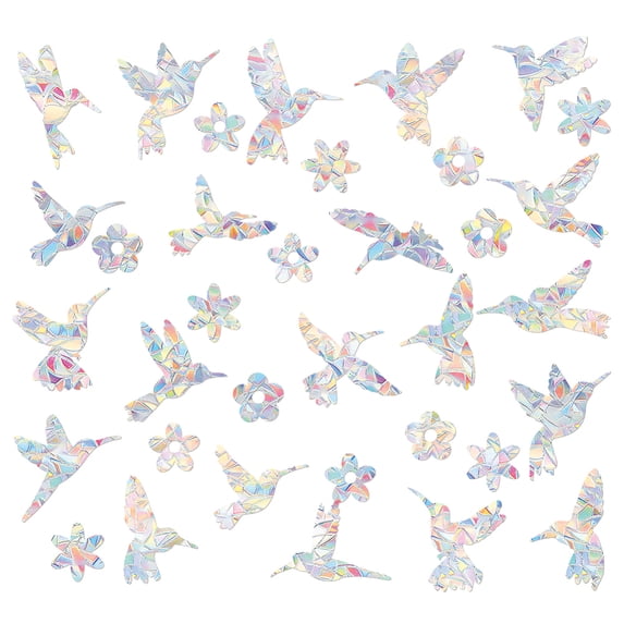 1pc Plastic Colored Laser Stained Window Film Static Stickers Rainbow ...