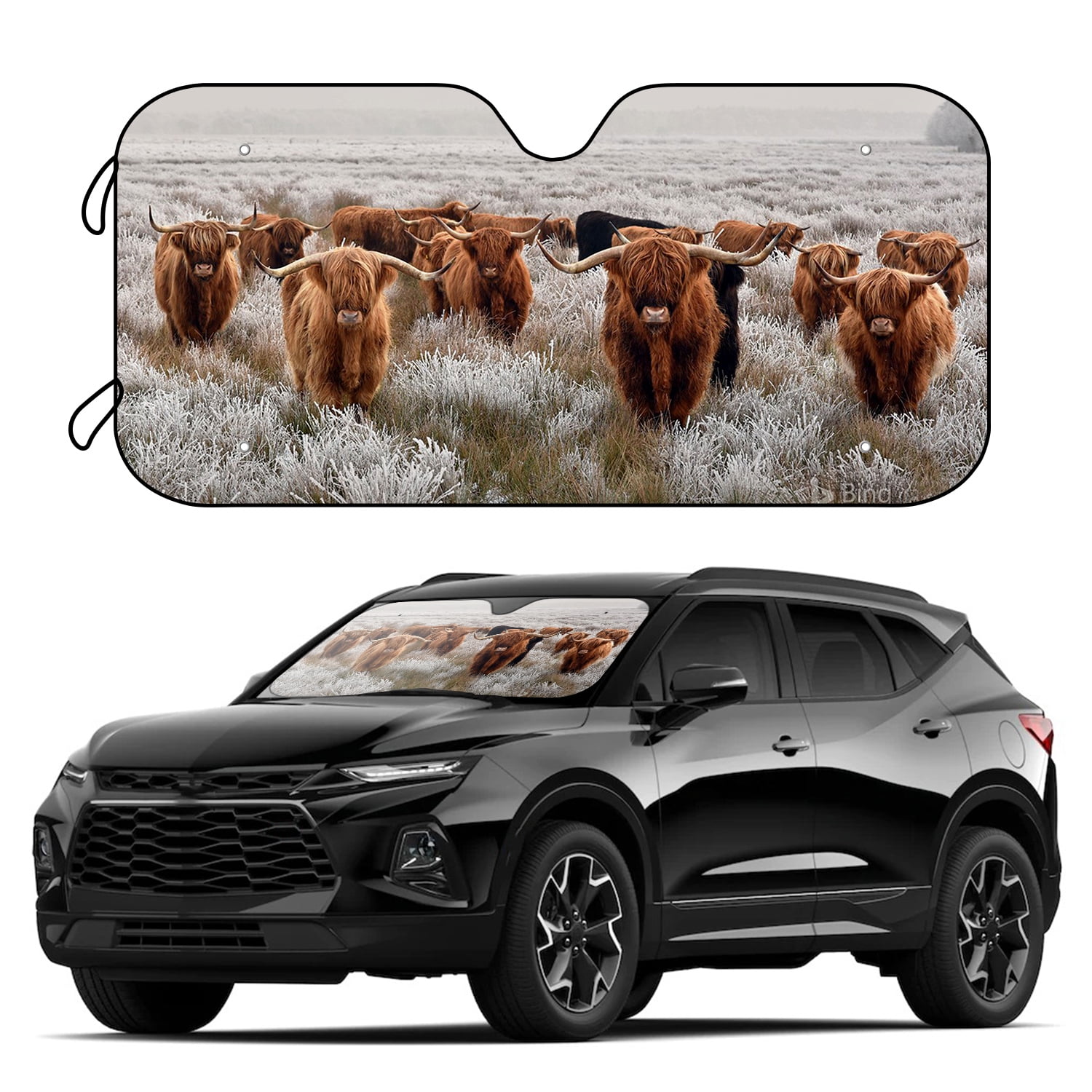 1pc Plateau Yak Car Windshield Sunshade UV Reflector Car Front Window ...