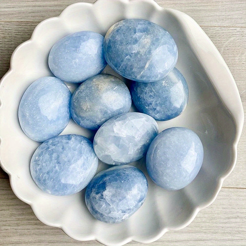 1pc Polished Lazurite Palm Stone | Oval Healing Worry Stone | Stress ...