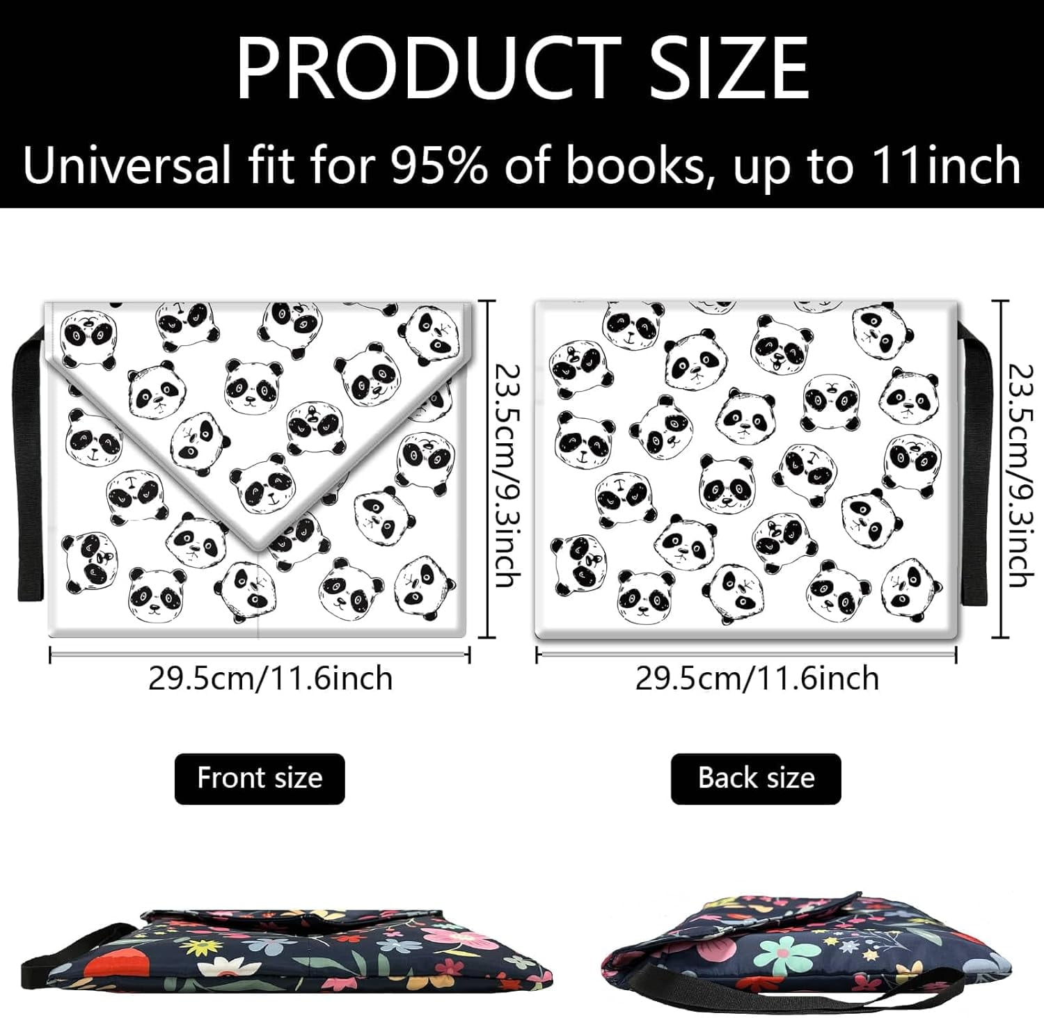 1pc Polyester Book Cover Notebook Wraps with Hook and Loop Rectangle ...