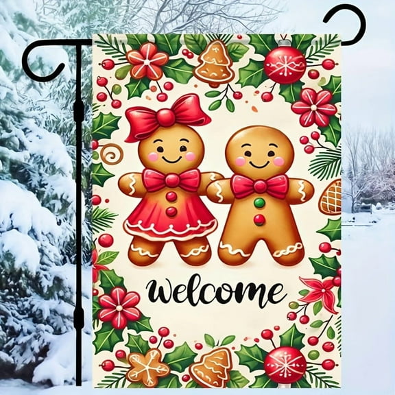 12X18 12"X18" Merry Christmas Tree Holidays Vertical Sleeve Flag Garden ...