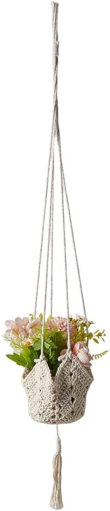 1pc Polyester Weaving Flower Pots Net Pocket Flower Plant Hanger ...