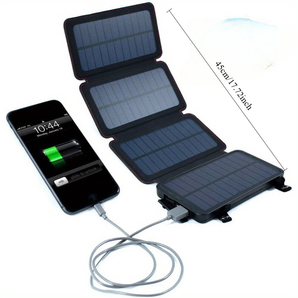 1pc Portable Solar Panel Outdoor Travel USB Power Charger for Emergency ...