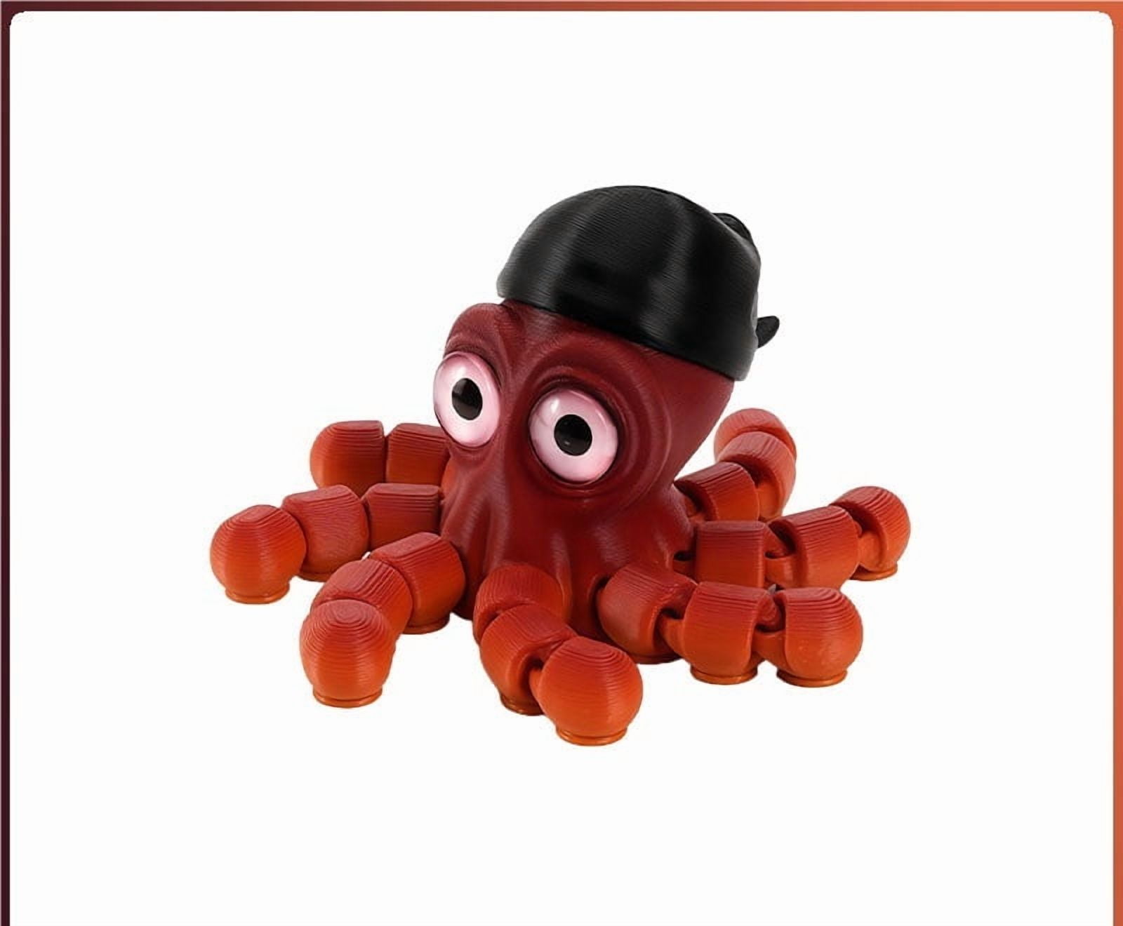 1pc Poseable 3D Printed Pirate Octopus With Moving Joints, Funky ...