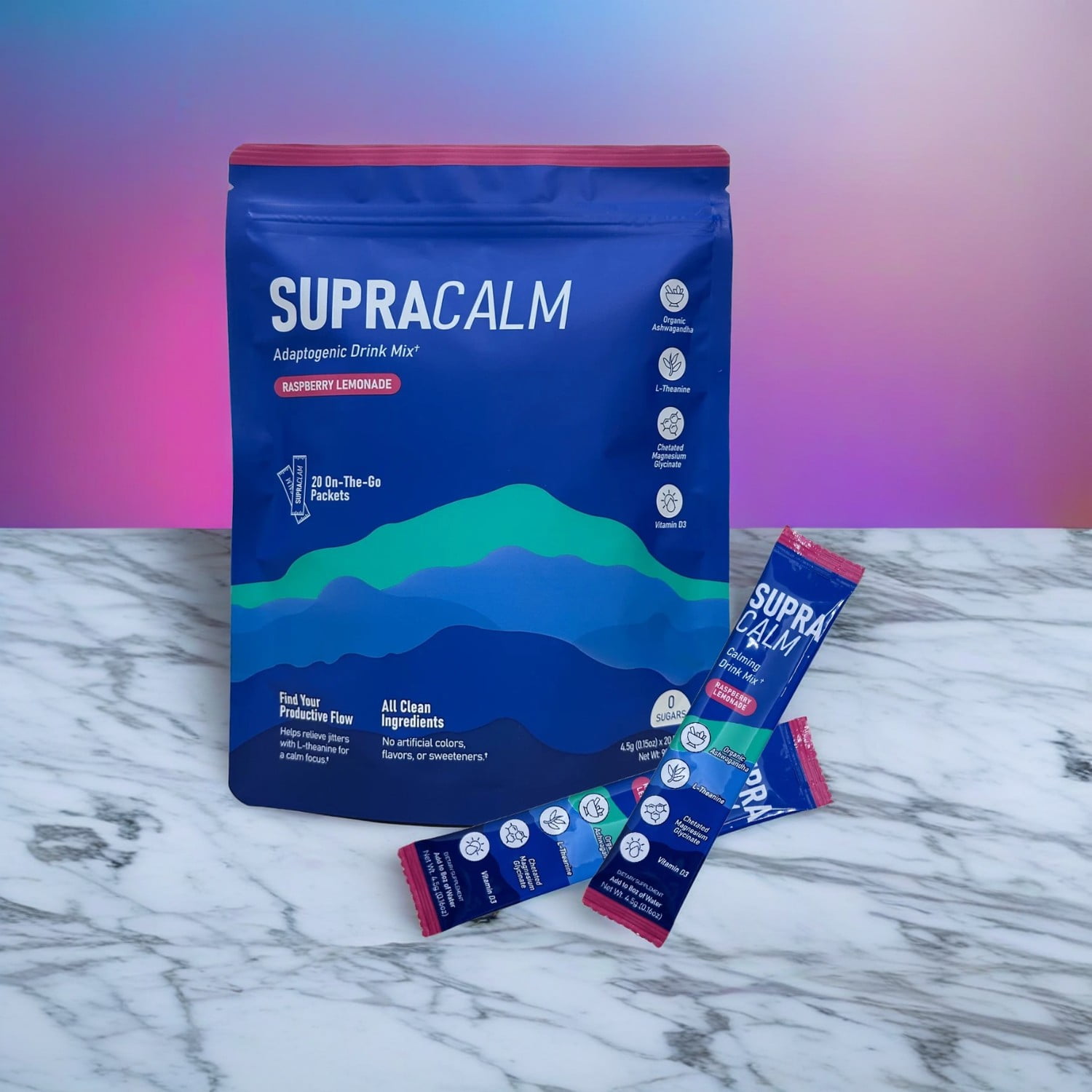 1pc Powdered Drink Mix Raspberry Lemonade Flavor Magnesium Glycinate ...