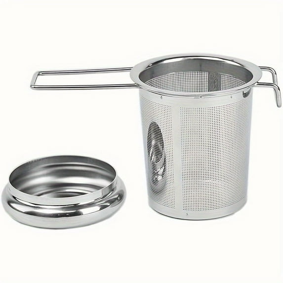 1pc Premium Stainless Steel Tea Filter Extended Folding Handle, Loose ...
