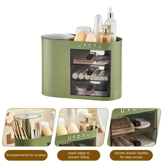 1pc Press - Up Lift Makeup Organizer Box - Multi - Layer Drawer Design ...