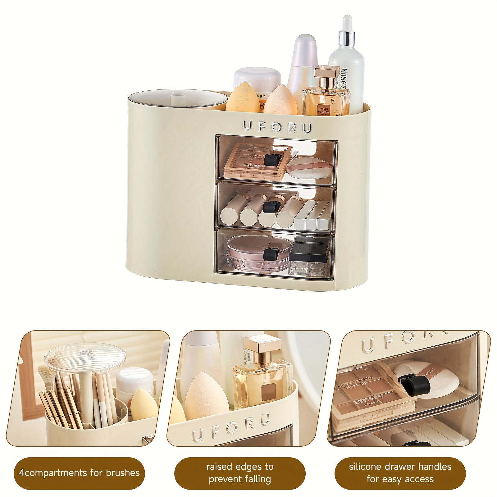 1pc Press - Up Lift Makeup Organizer Box - Multi - Layer Drawer Design ...