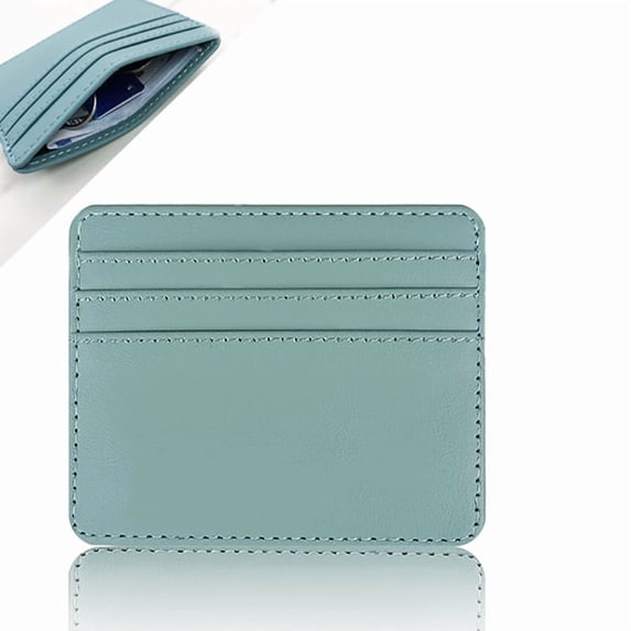 1pc Pu leather ID Card Holder Ultra Thin Bank Credit Card Box Multi ...