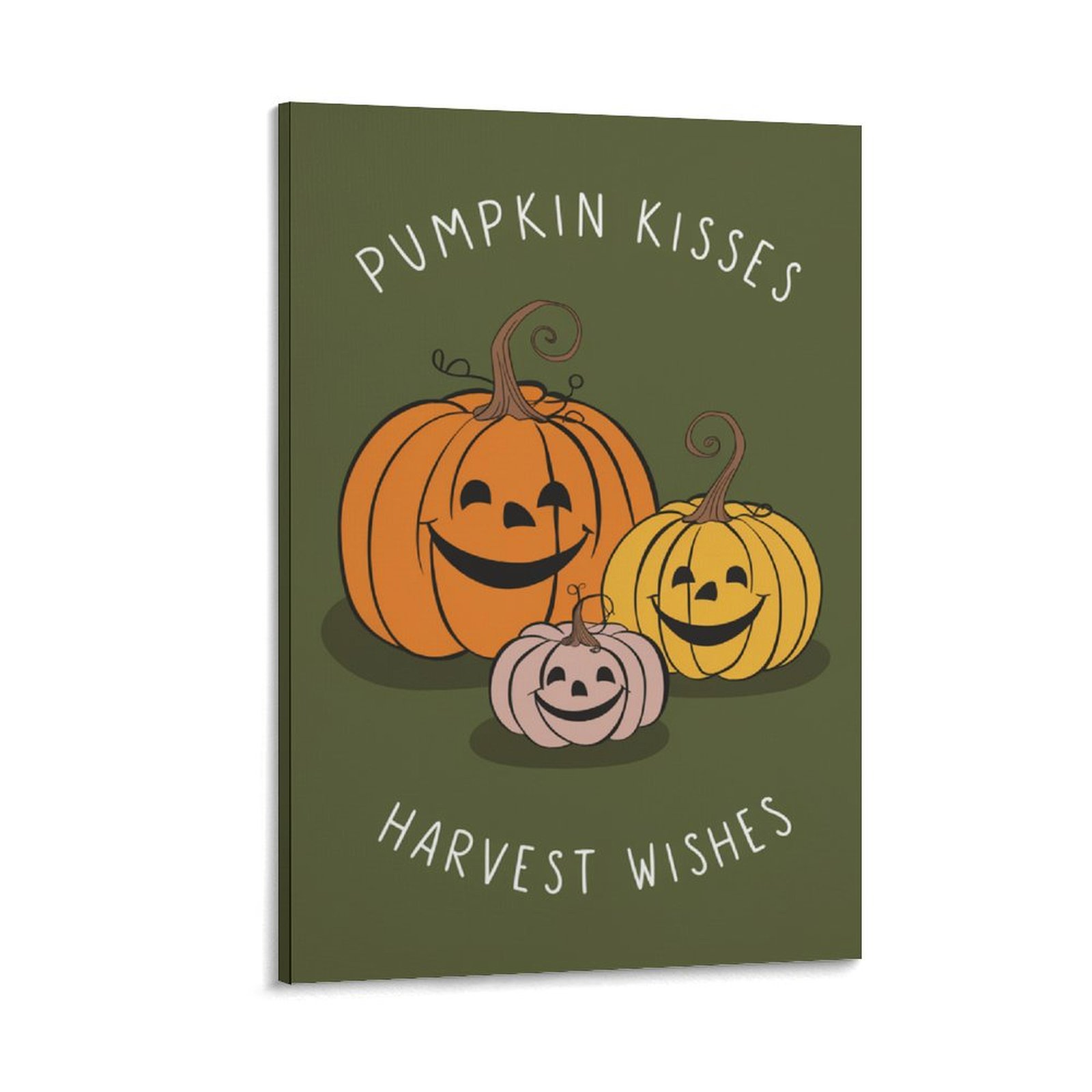 1pc Pumpkin Kisses And Harvest Wishes Celebrate Fall Pictures Print ...