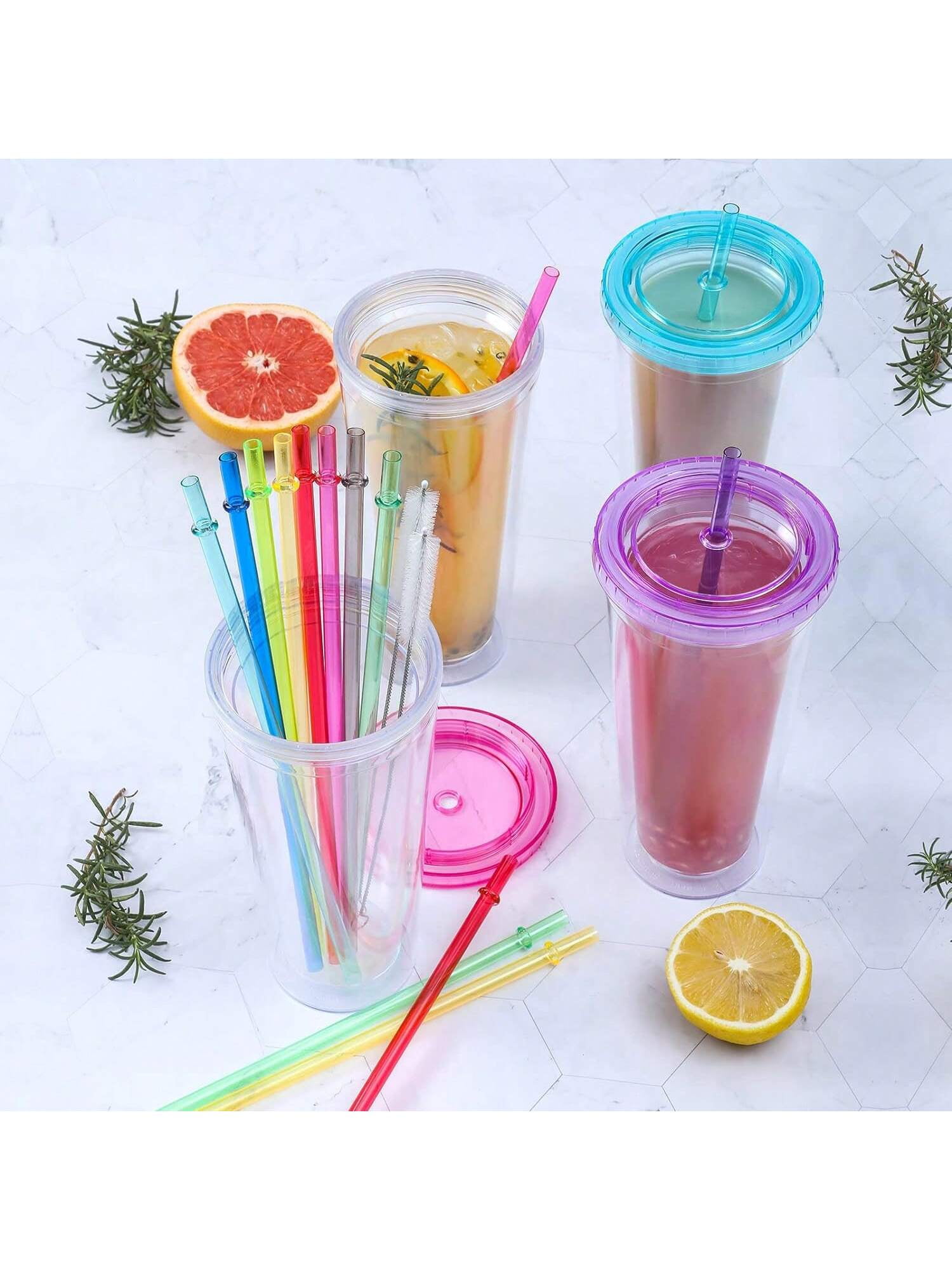 1pc Purple/Light Pink Silicone Cartoon Straw Straw Cap Dust Cap ...