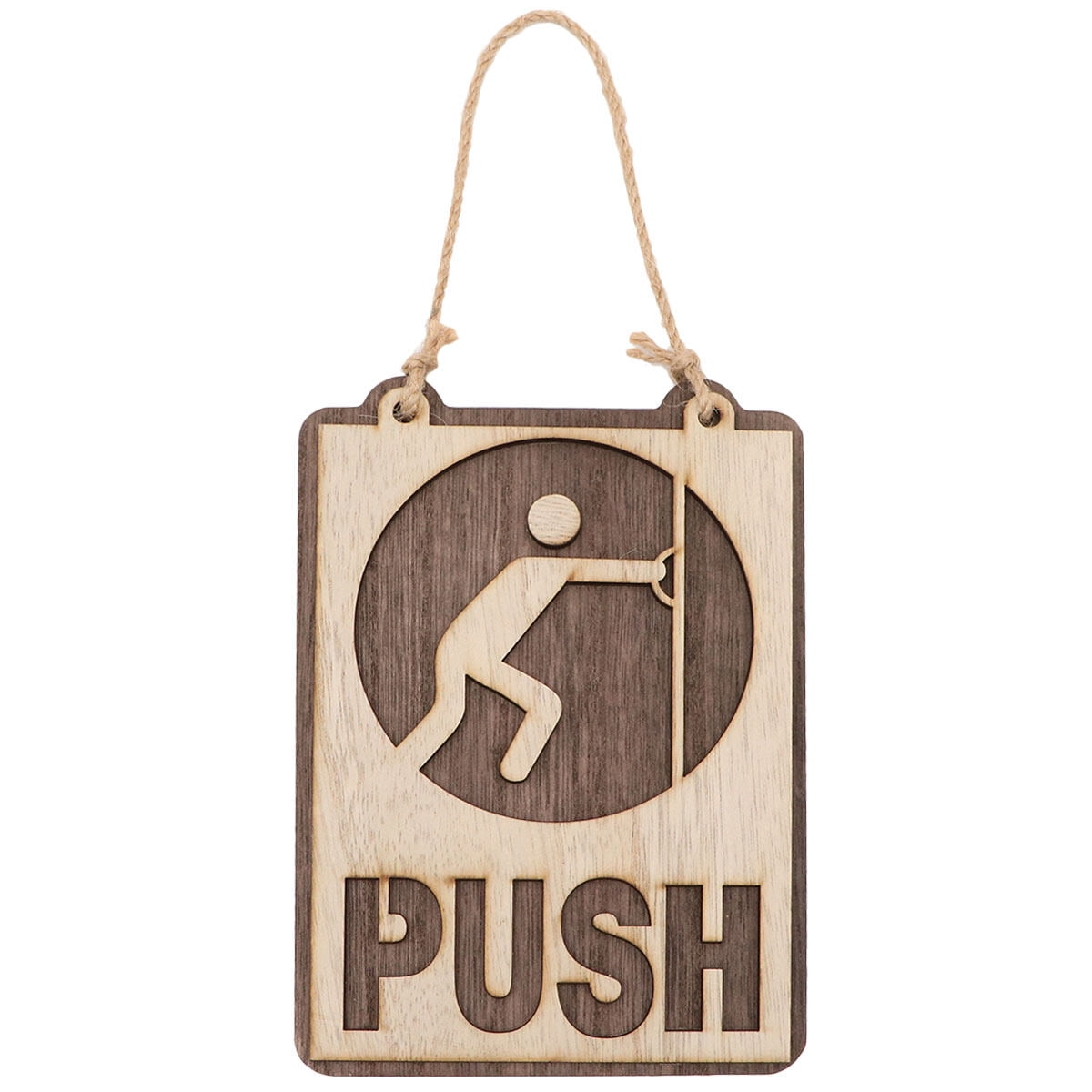1pc Push-and-pull Door Sign Wooden Door Hanging Sign Creative Sign ...