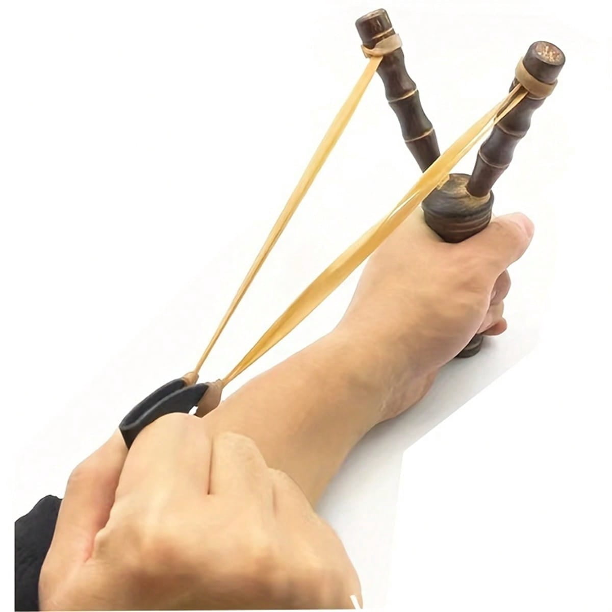 1pc Quality Wooden Slingshot - Handcrafted Bamboo and Wood Shooting Toy ...