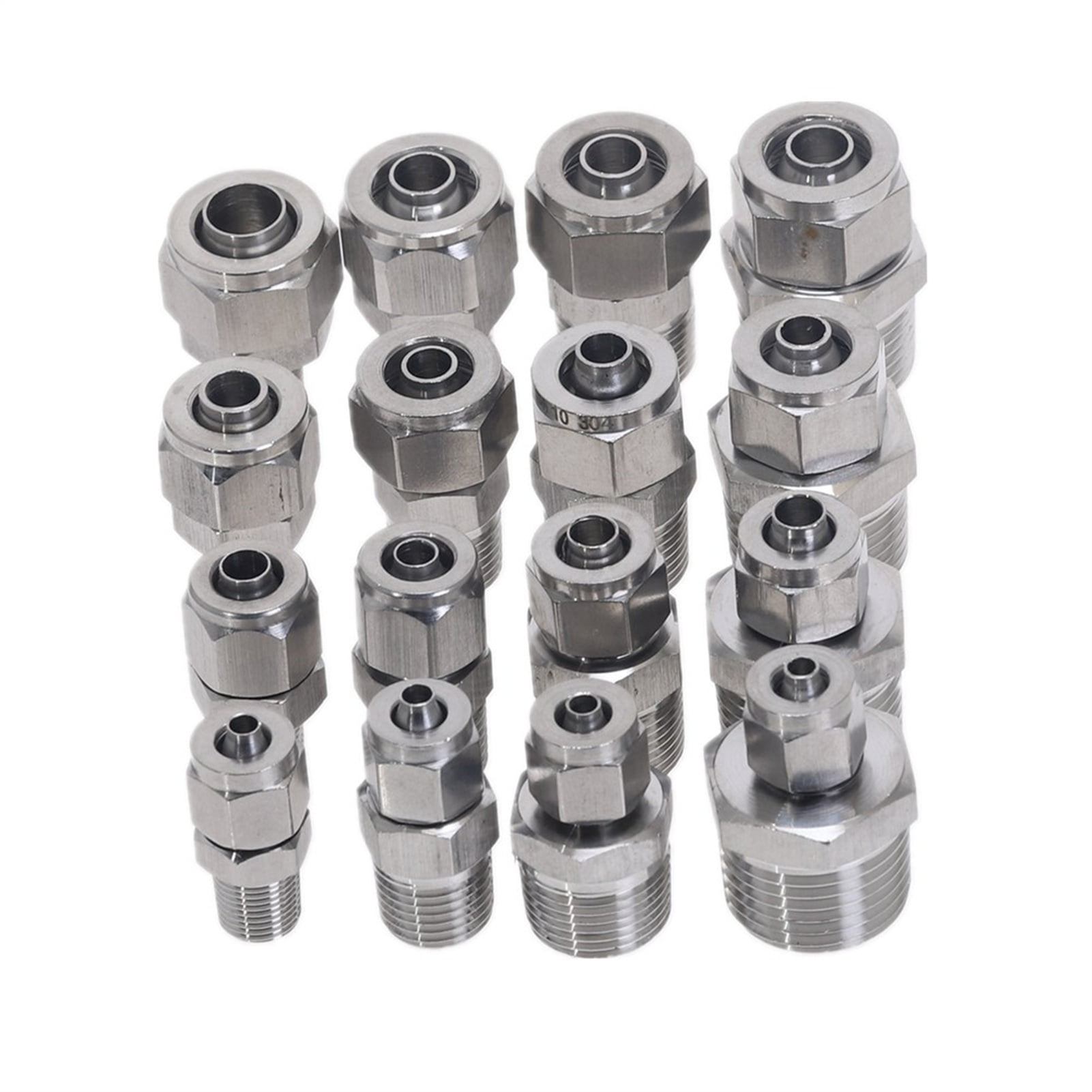 1pc Quick Connectors Tube Pipe Fittings,Threaded Male Connector SS304 ...