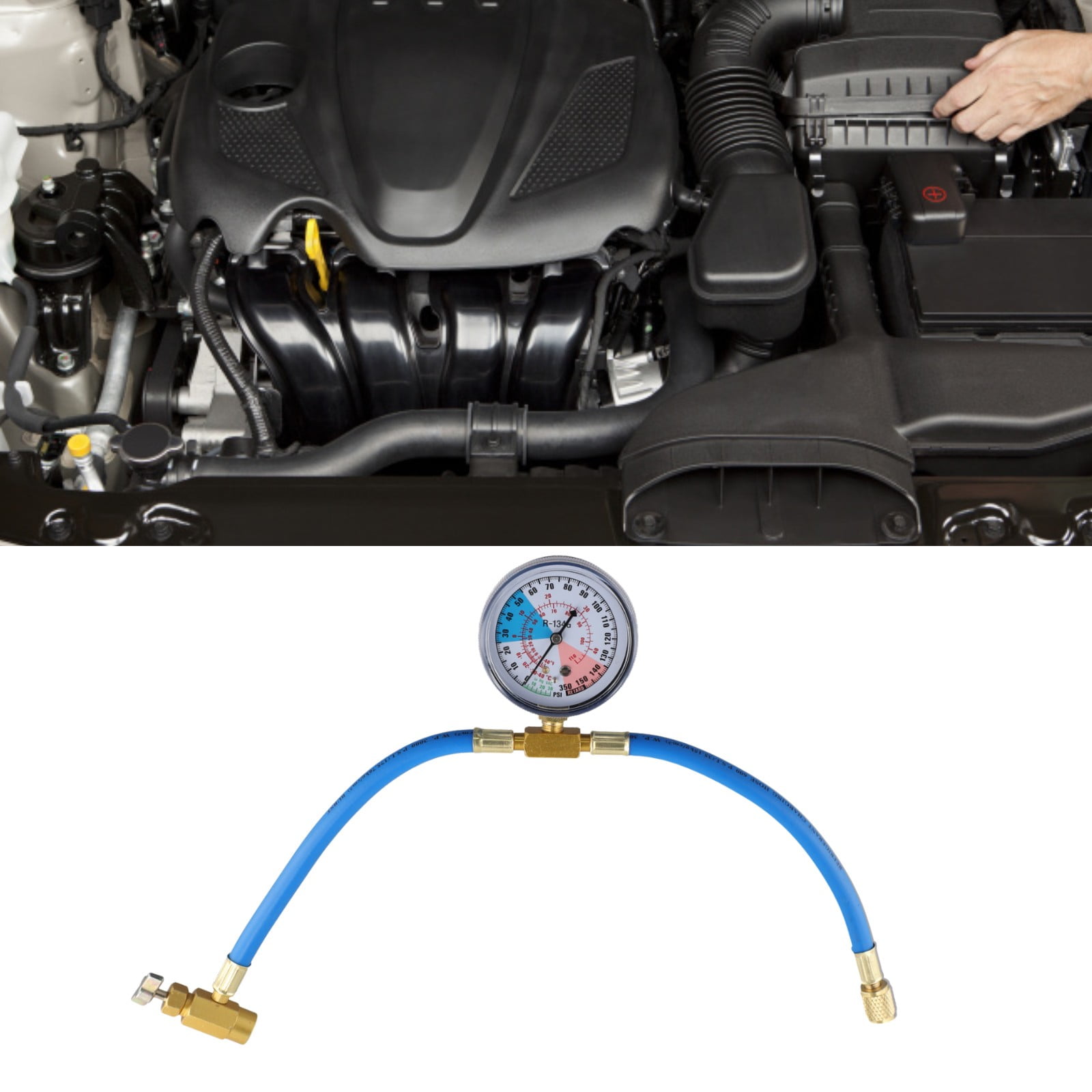 1pc R134A R12 R22 Car Air Conditioning Recharge Measuring Kit Hose Gas ...