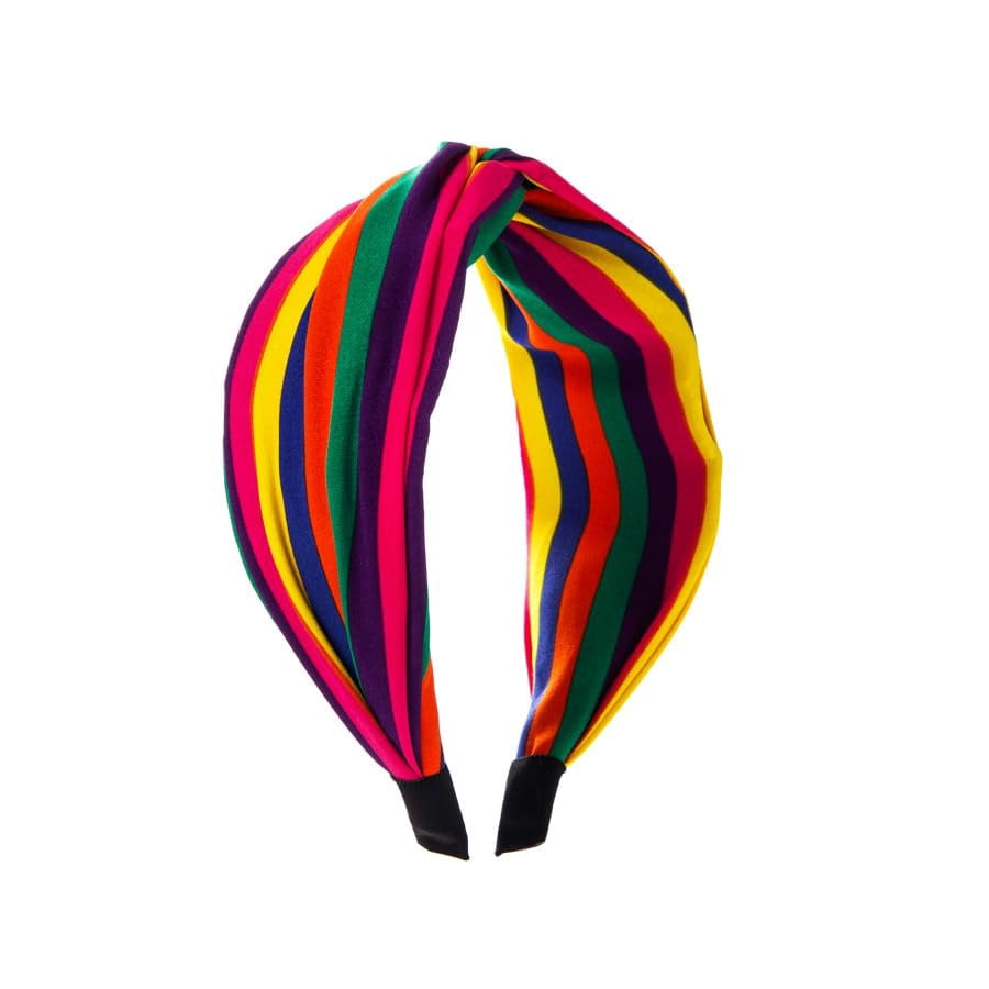 1pc Rainbow color Cloth Hair Bands Wide Twist Knotted Hair Hoop Hair ...