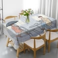 1pc Rainy City Cafe Life Print Rectangular Tablecloth, Holiday-Themed ...
