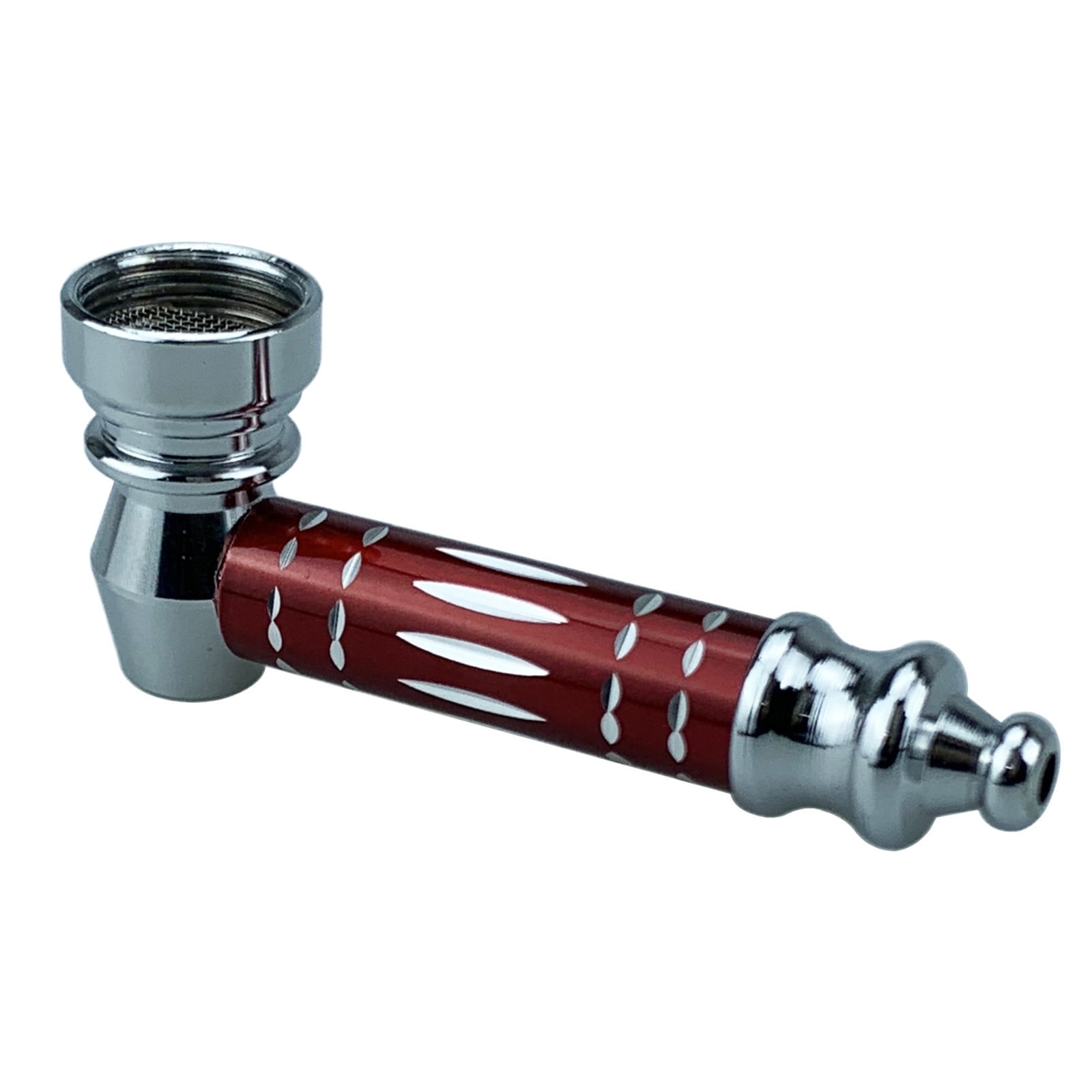 1pc Random Color Alloy Fashion Carved Pipe Portable Removable Cleaning ...