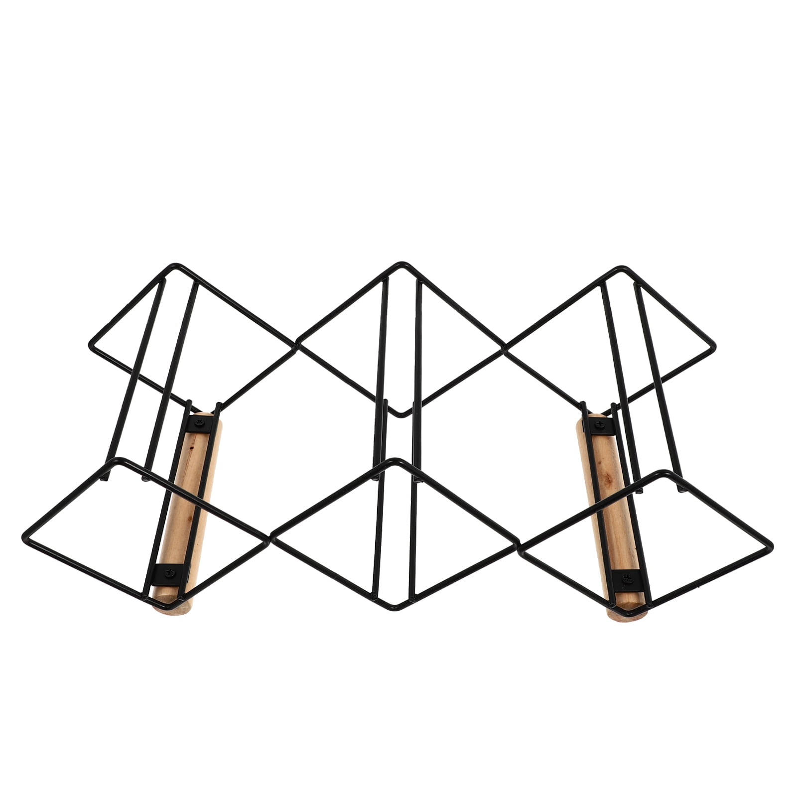 1pc Red Wine Rack Wrought Iron Display Rack Wine Bottle Holder (Black ...