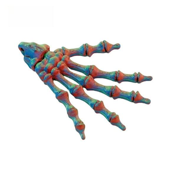 1pc Red green blue 3D Printed Halloween Skeleton Hands Multi-joint ...
