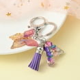 1pc Resin Letter & Acrylic Butterfly Charms Keychain Tassel Pendant ...