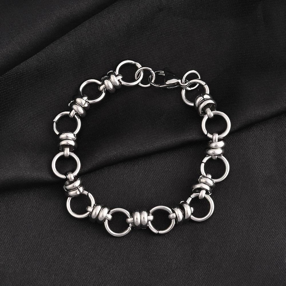 1pc Resistant 304 Stainless Steel Link Chain Bracelets with Lobster ...