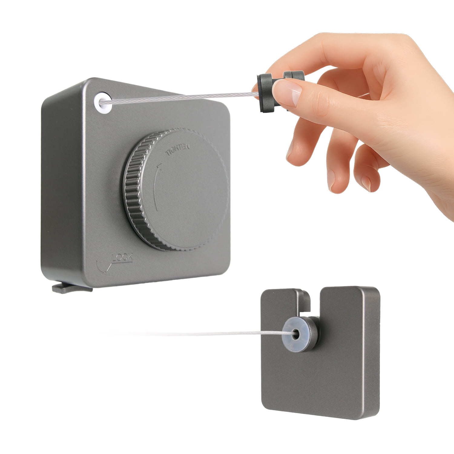 1pc Retractable Clothesline 15.7ft - Square Space-Saving Design ...