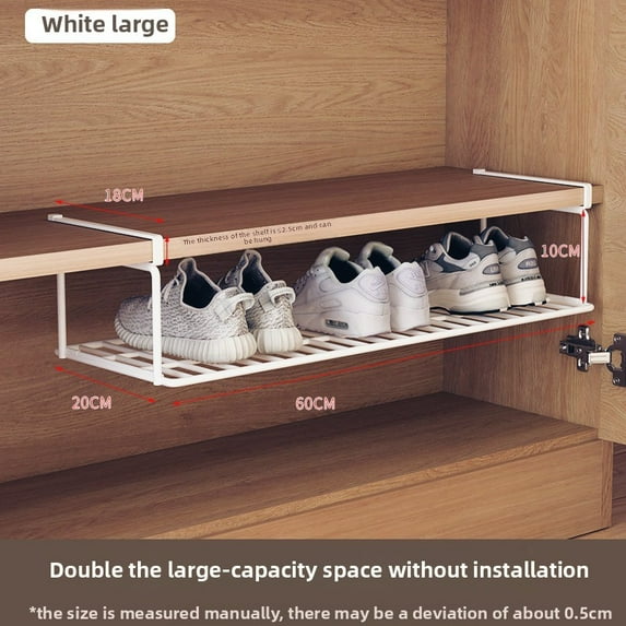 1pc Retractable Shoe Cabinet Organizer Adjustable Storage Shelf Space ...