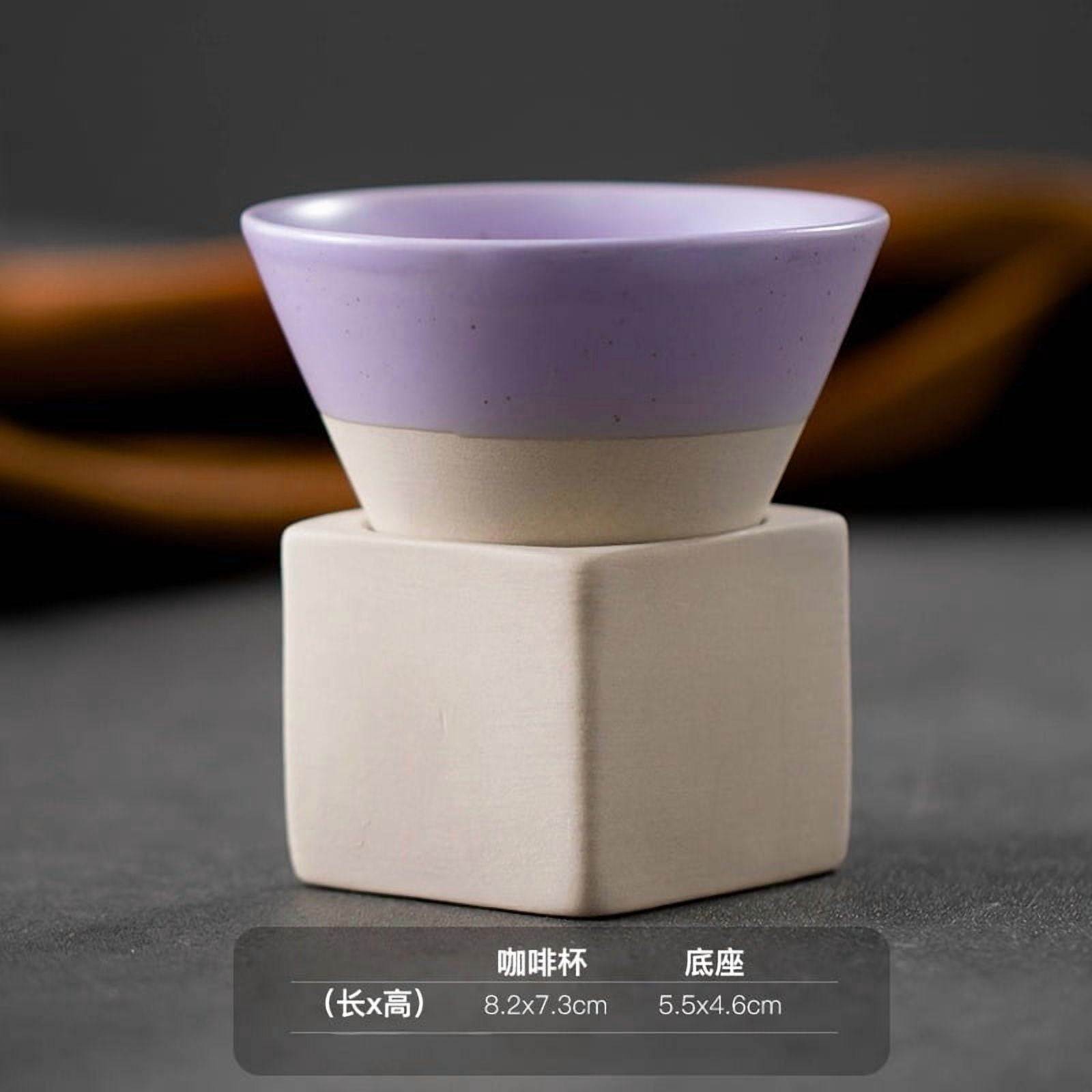 1pc Retro Japanese Triangular Cone Shape Pottery Tea Coffee Cup Pull ...