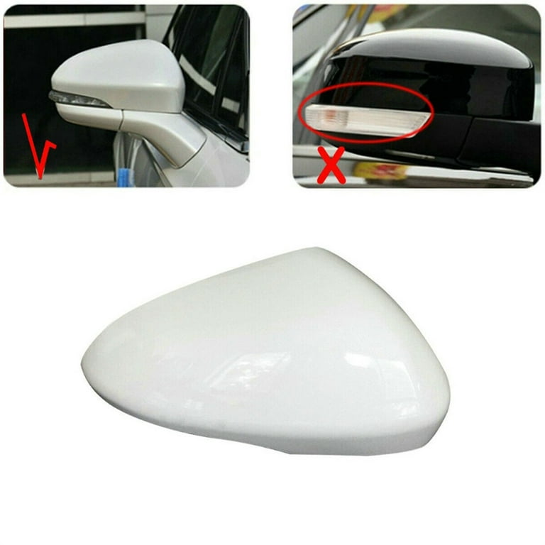 1pc Right Passenger Side Mirror Cover Pearl White ABS For Ford Fusion 2013 2021