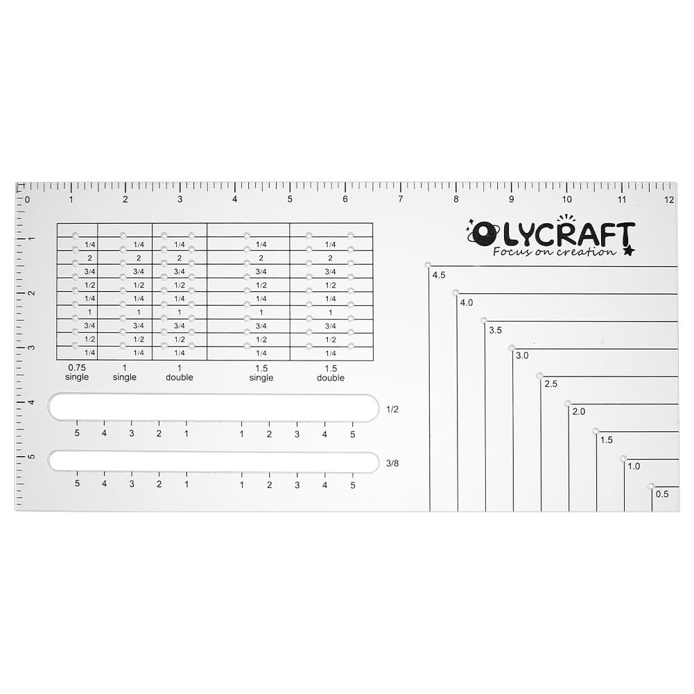 1pc Rivet Placement Template Zipper Ruler 2.5mm Hole Clear Acrylic ...