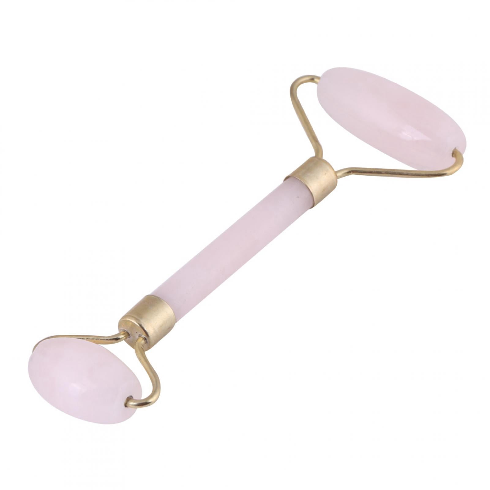 1pc Rose Quartz Crystal Double head Beauty Roller Face Neck Massage ...