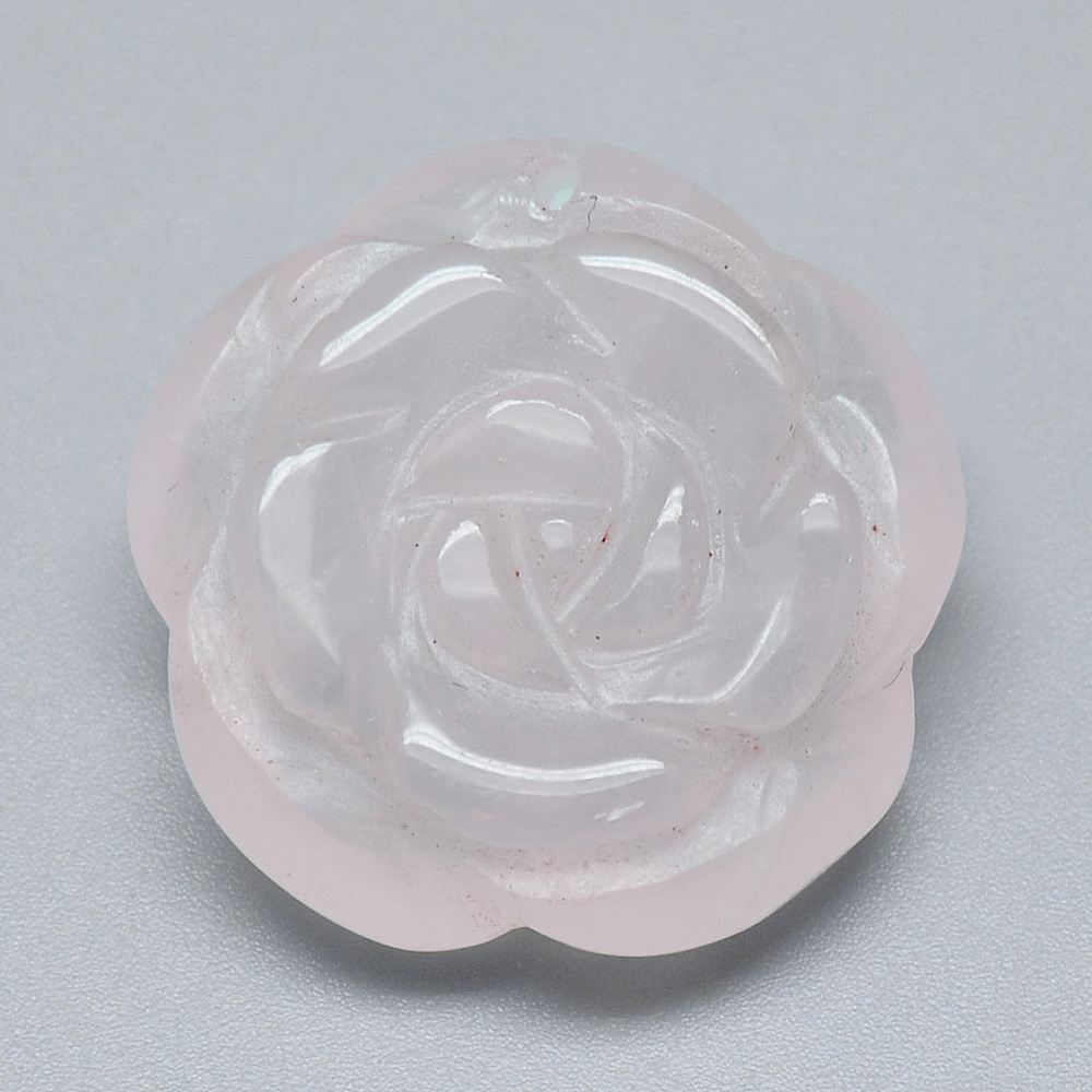 1pc Rose Quartz Pendants Flower 24~25x24~26x8~10mm Hole: 1mm - Walmart.com