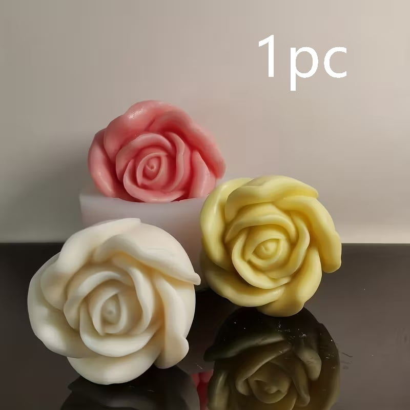 1pc Rose Shape Silicone Mold for Candles, Scented Plaster, Car ...