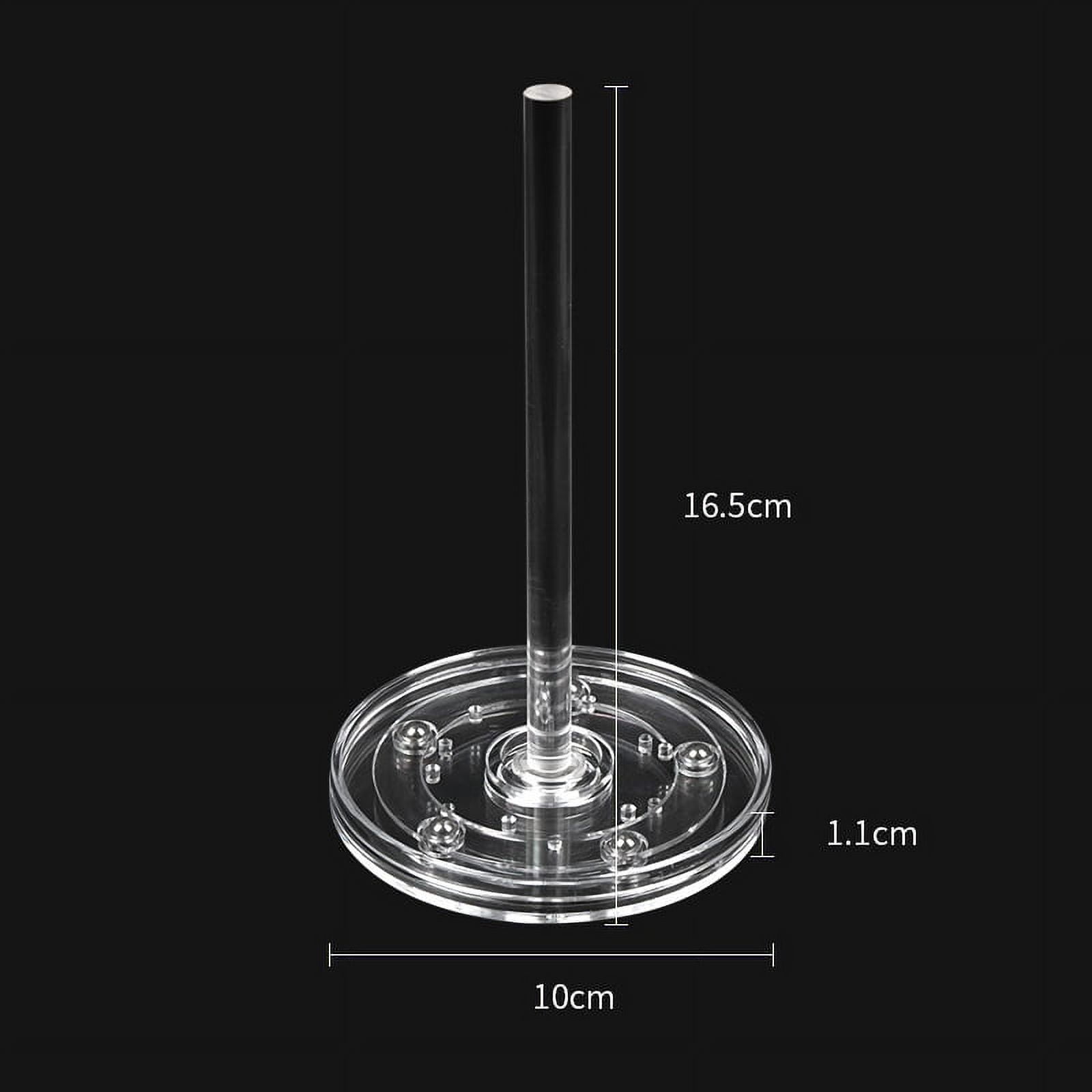 1pc Rotatable Acrylic Yarn Spinner Thread Holder Bobbin Clear 10x16.5cm ...