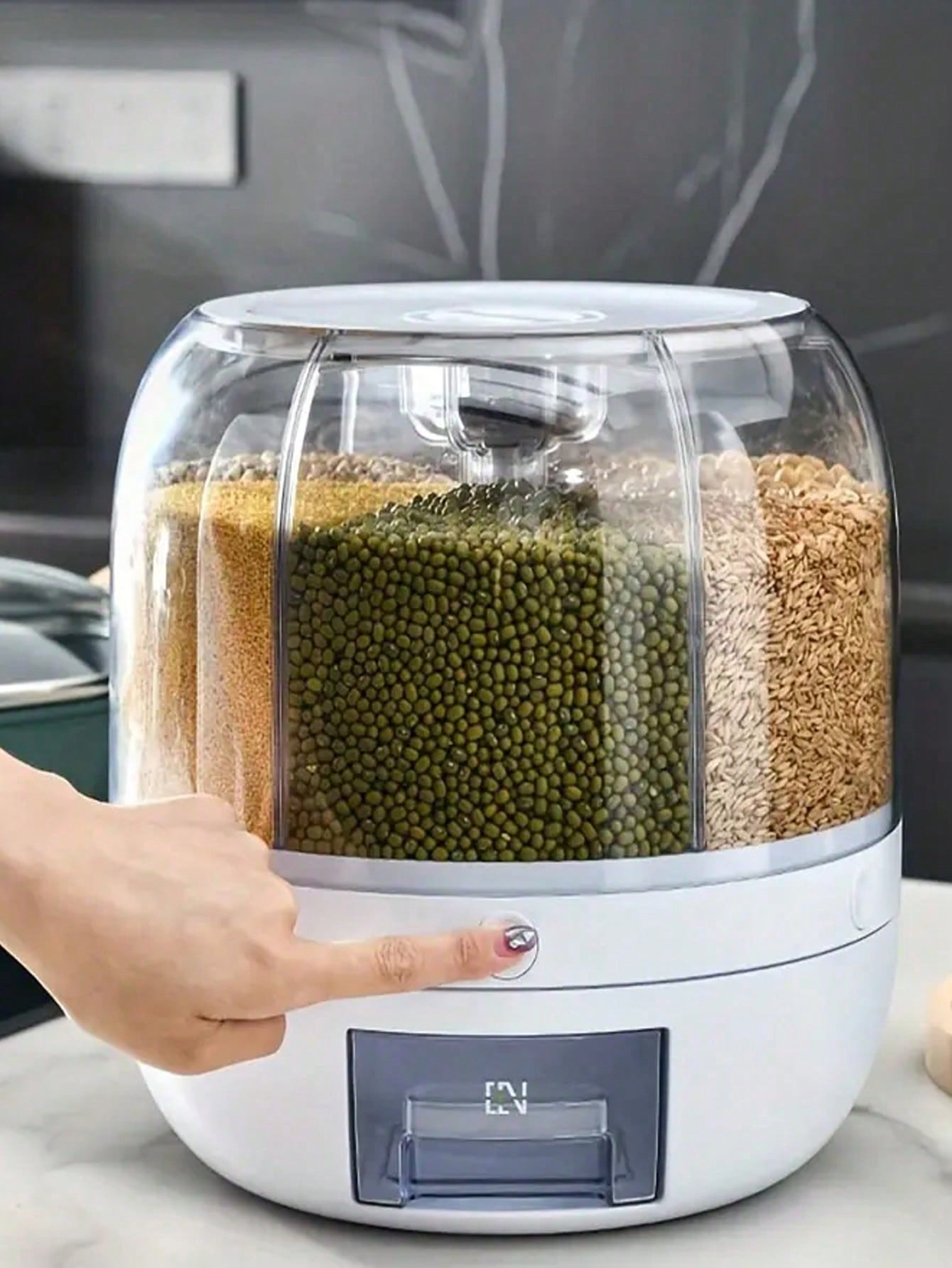 1pc Rotating Food Distributor, 3.5kg Domestic Rice Barrel, Grain ...