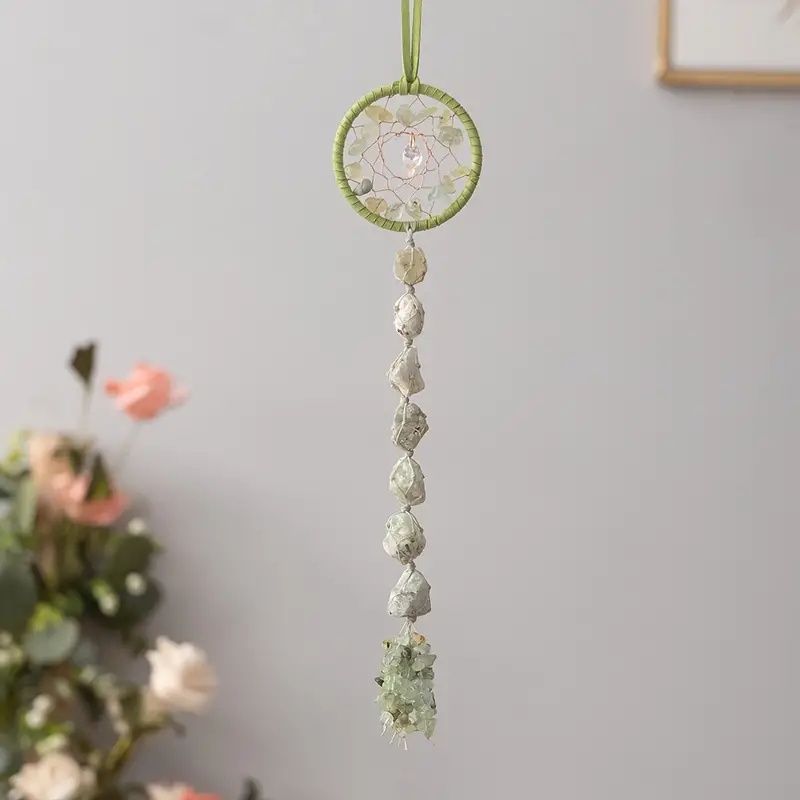 1pc Round Gem DreamCatcher Suncatcher Tree Of Life Hanging Healing ...