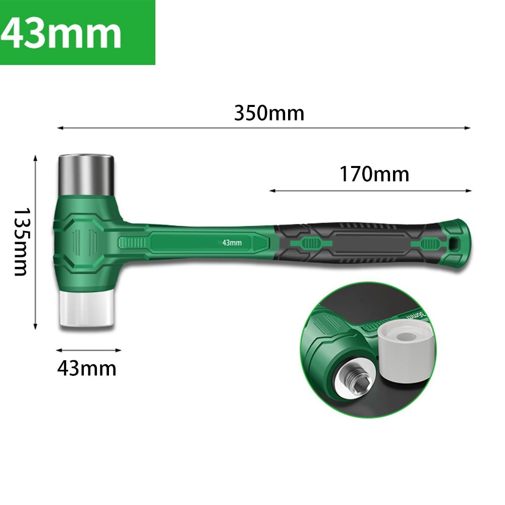 1pc Rubber Hammer Anti-vibration Non-slip High-quality PP Two-colour ...