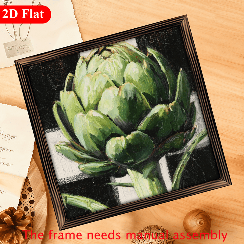 1pc Rustic Farmhouse Artichoke Wall Decor Wooden Kitchen Sign with ...