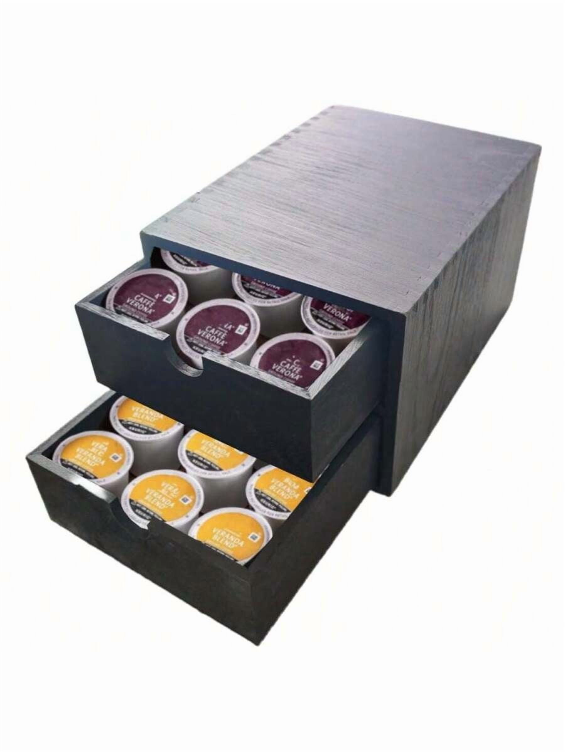 1pc Rustic Wood Countertop Coffee Bar Organizer, Coffee Station ...