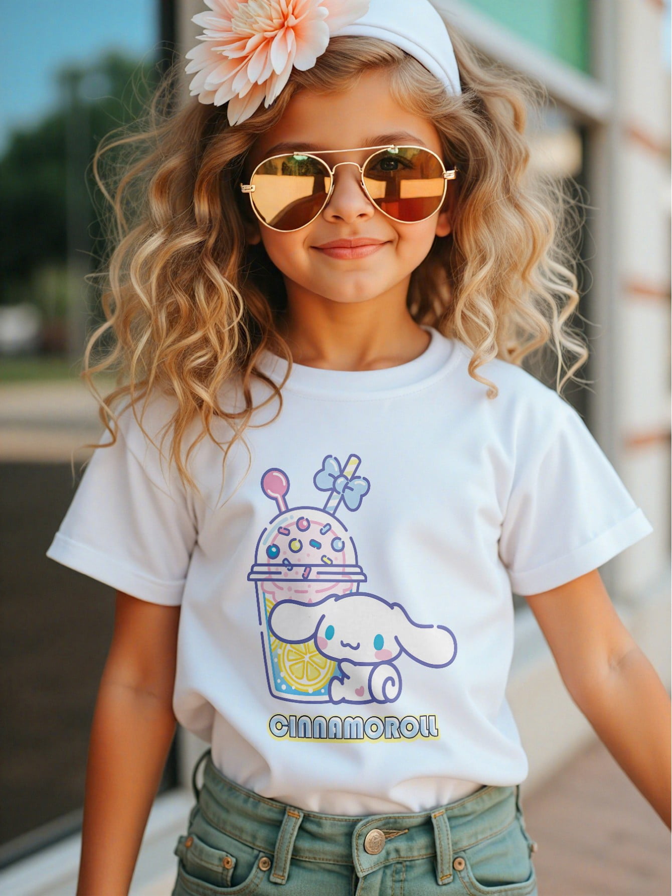 1pc Sanrio Kuromi Cinnamoroll Cartoon T-Shirt for Girls - Soft ...