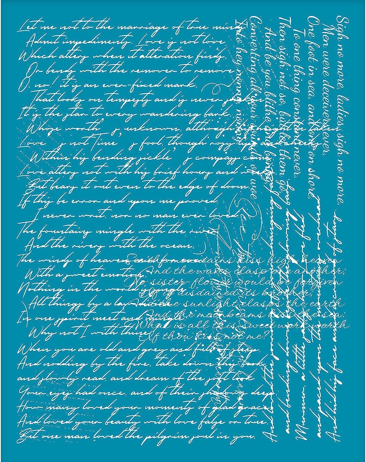 1pc Script Writting Clay Stencils English Character Non-Adhesive Silk ...