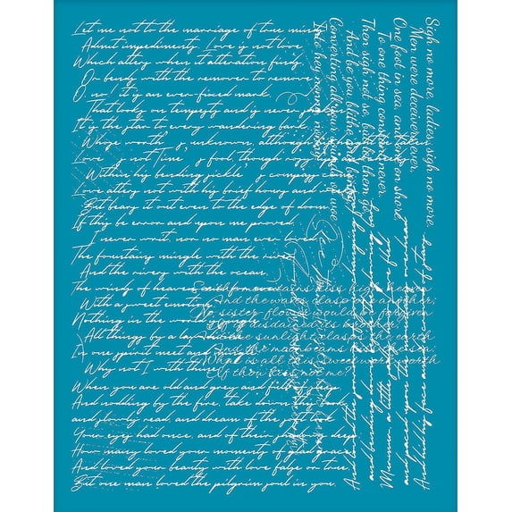 1pc Script Writting Clay Stencils English Character Non-Adhesive Silk ...