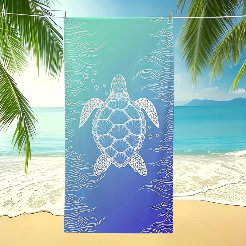 1pc Sea Turtle Pattern Beach Towel, Suitable for Seaside Beaches ...