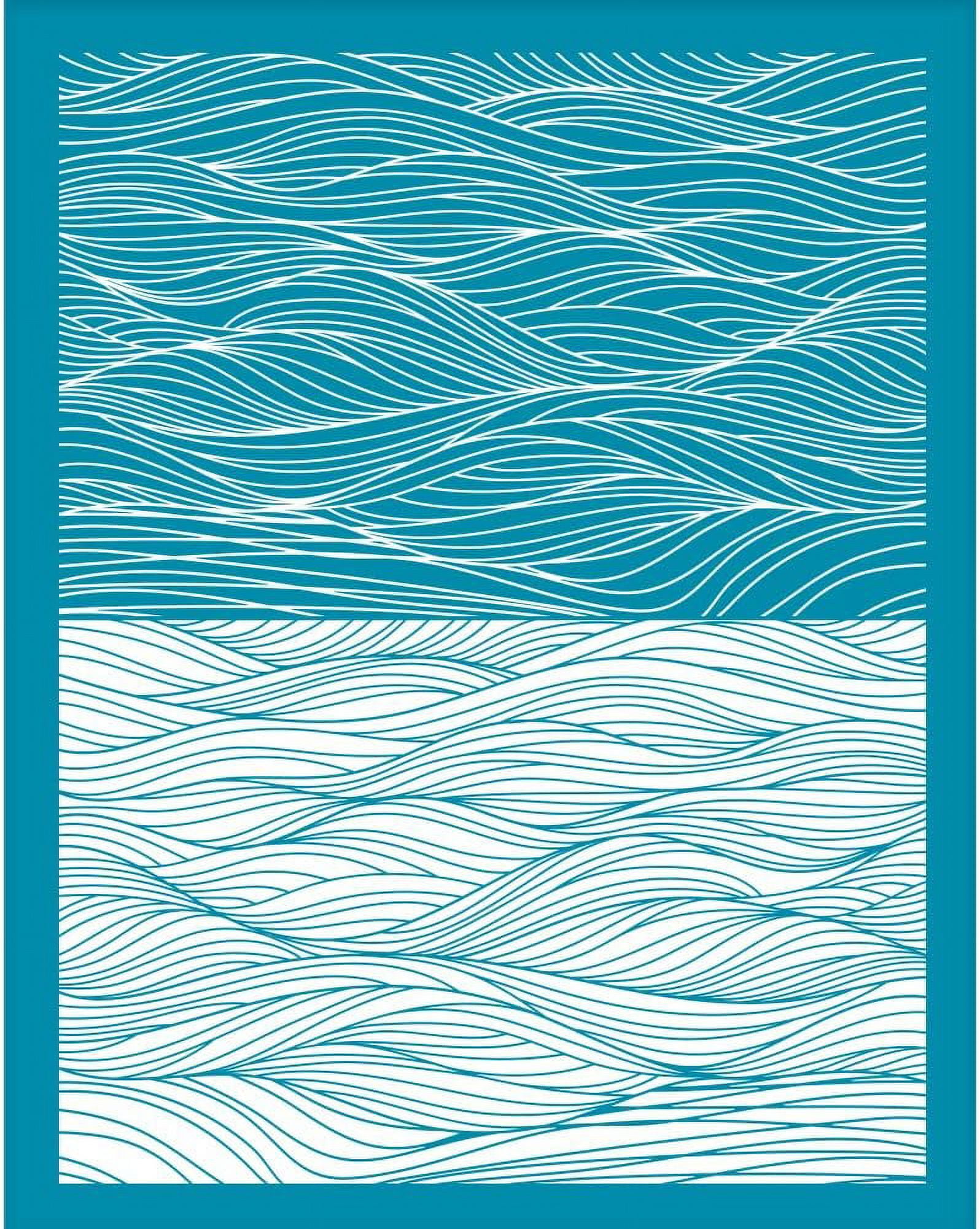 1pc Sea Wave Clay Stencil Wave Line Silk Screen for Polymer Clay ...